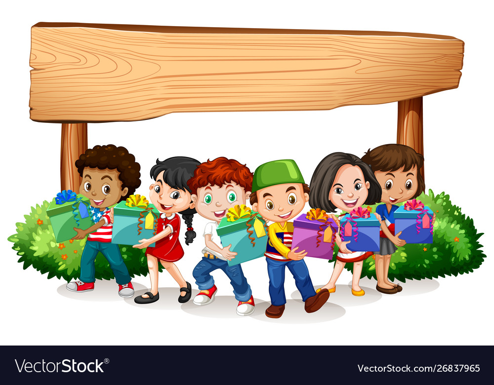 Kids Holding Sign Clip Art Kids Holding Sign Vector Art, Icons, And