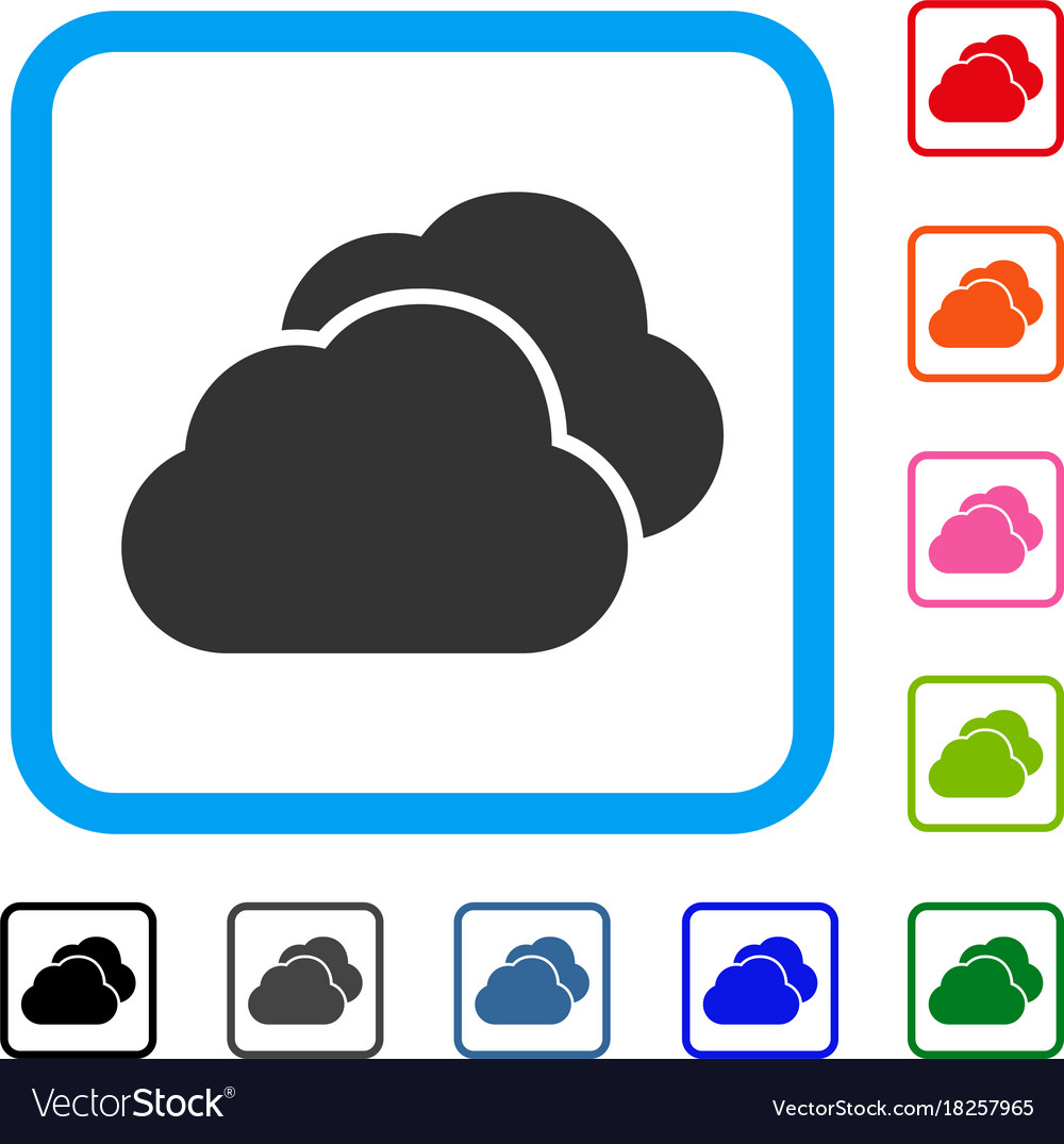 Clouds framed icon Royalty Free Vector Image - VectorStock