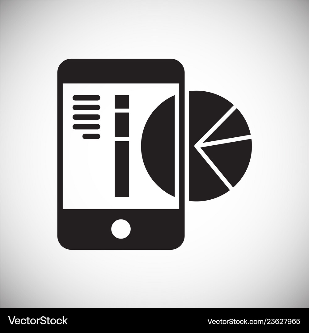 Data analysys icon on white background for graphic