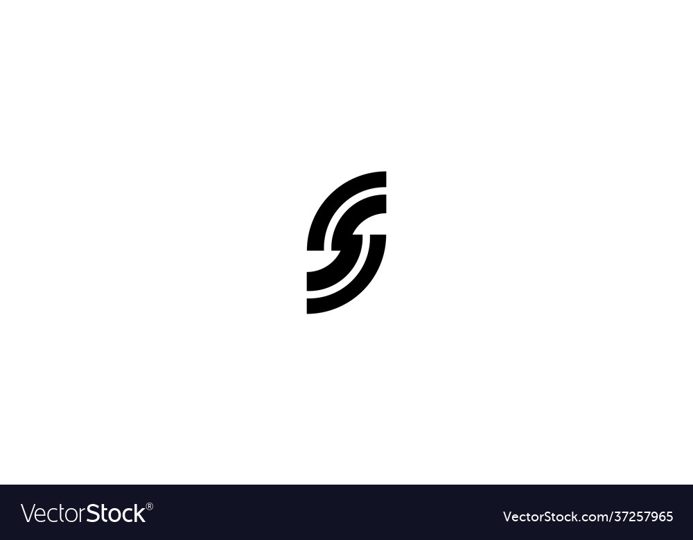 Initial s logo monogram design Royalty Free Vector Image