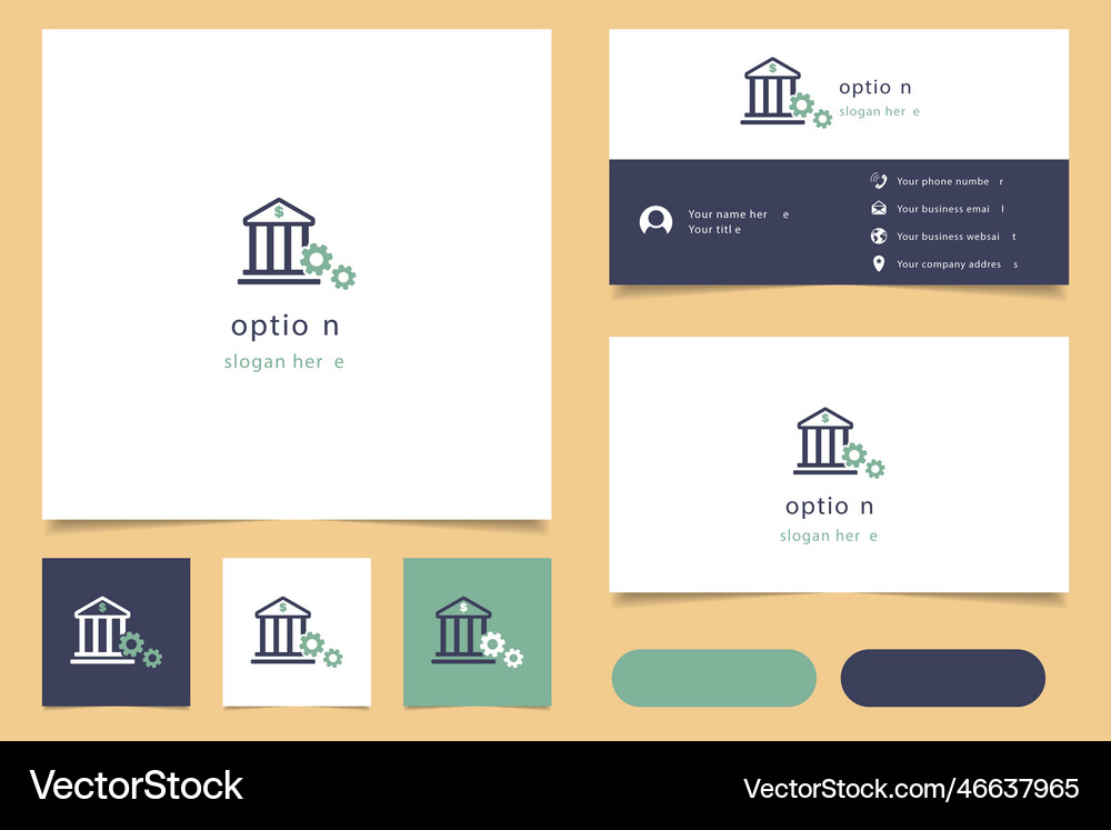 Option logo design with editable slogan branding Vector Image