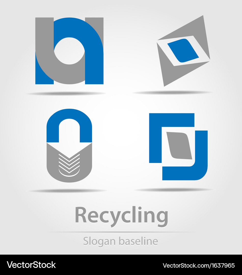 Originally designed recycling business icon Vector Image