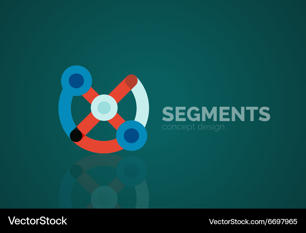 Outline minimal abstract geometric logo Royalty Free Vector