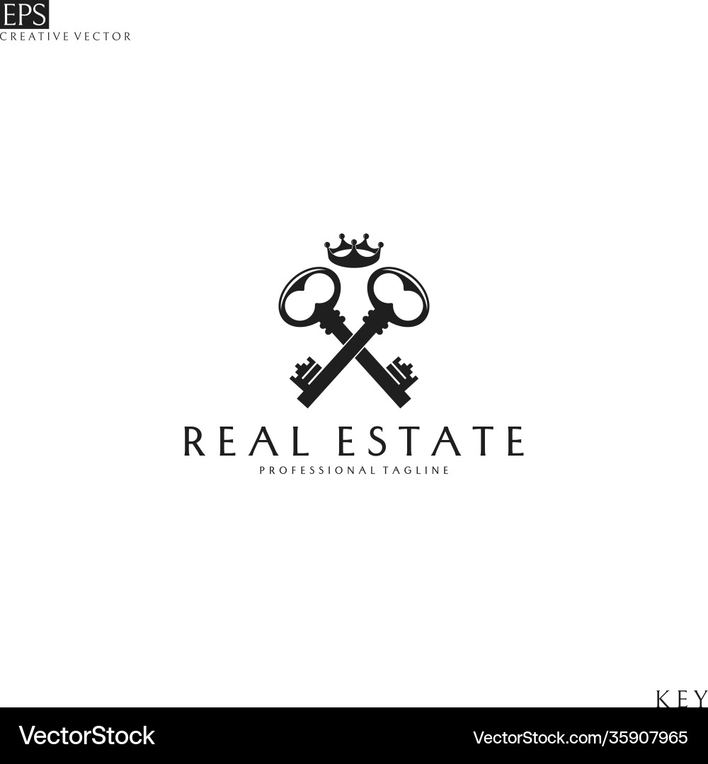 Real estate agency logo template Royalty Free Vector Image