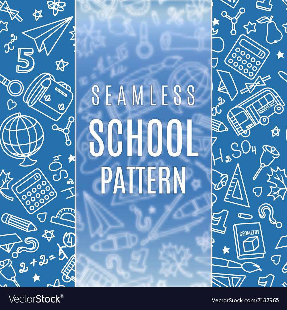 Seamless school pattern Royalty Free Vector Image