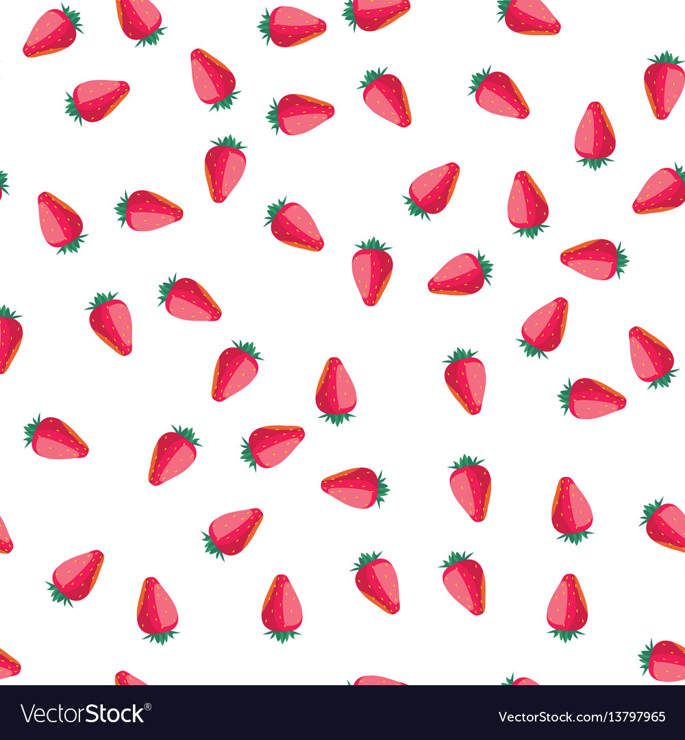 Strawberry seamless pattern Royalty Free Vector Image