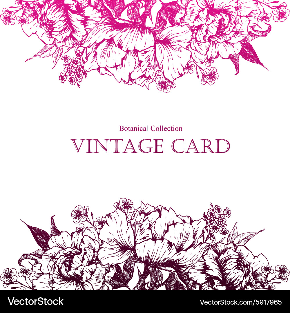Vintage floral card Royalty Free Vector Image - VectorStock