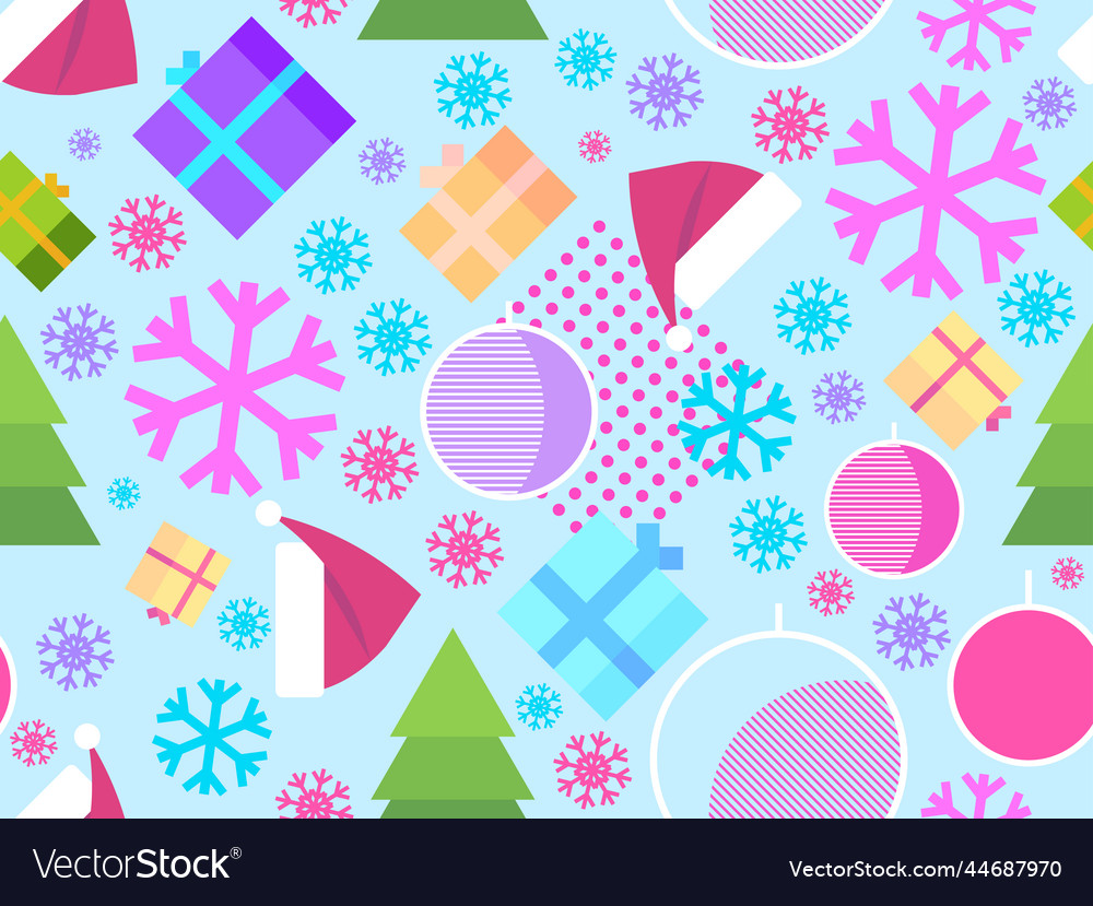 Christmas seamless pattern with balls Royalty Free Vector