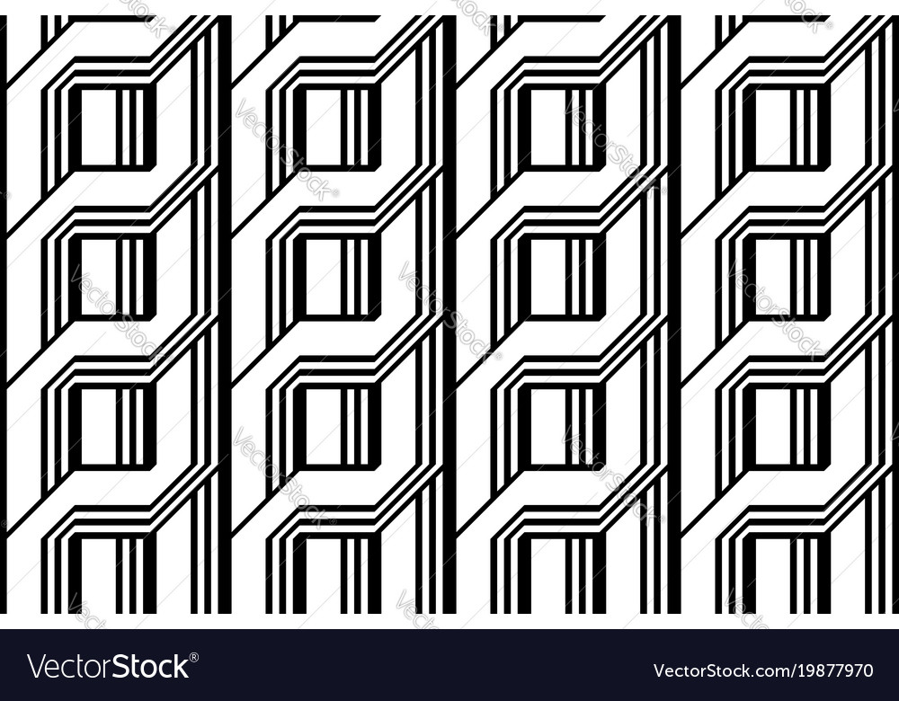 Design seamless monochrome geometric pattern Vector Image