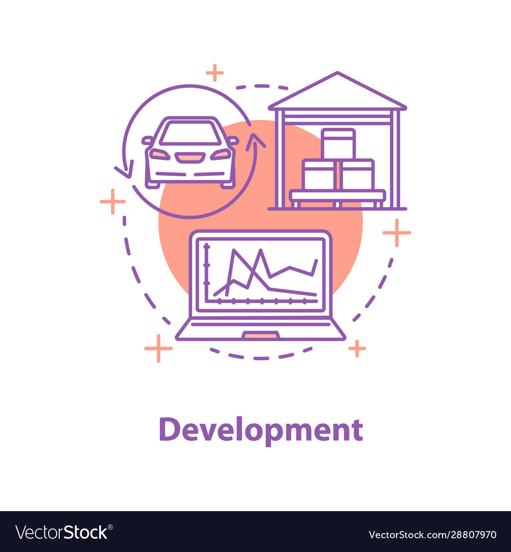 Development concept icon Royalty Free Vector Image