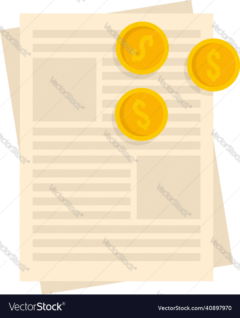 Estimator money paper icon flat isolated Vector Image Estimator money paper icon flat isolated Vector Image