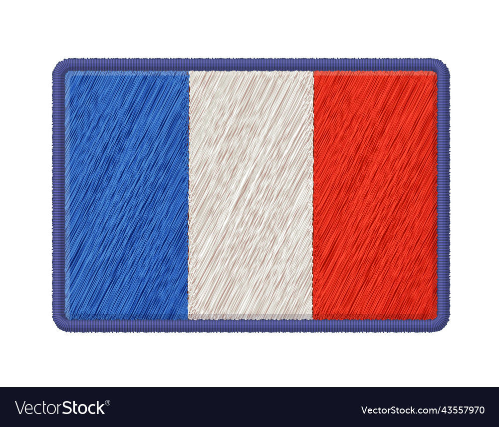 France flag patches Royalty Free Vector Image - VectorStock