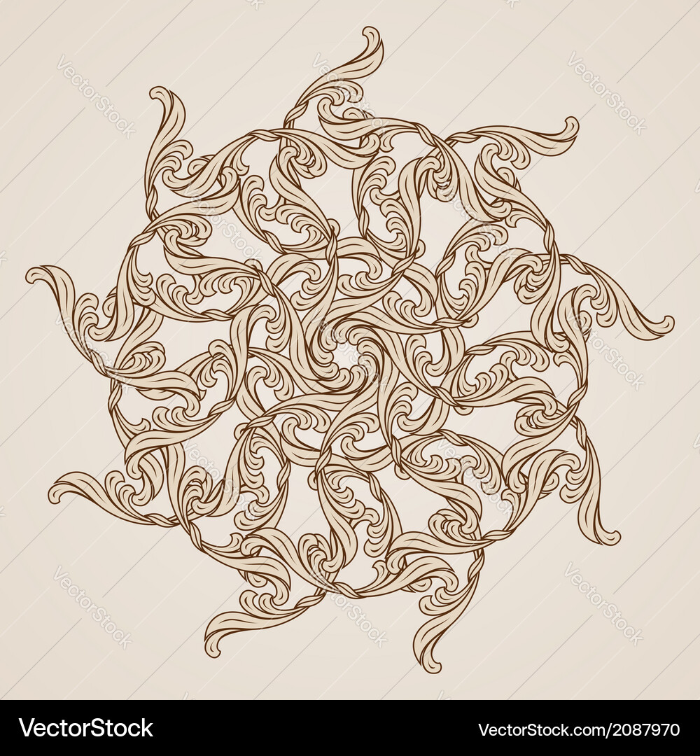 Intricate Floral Swirls Royalty Free Vector Image