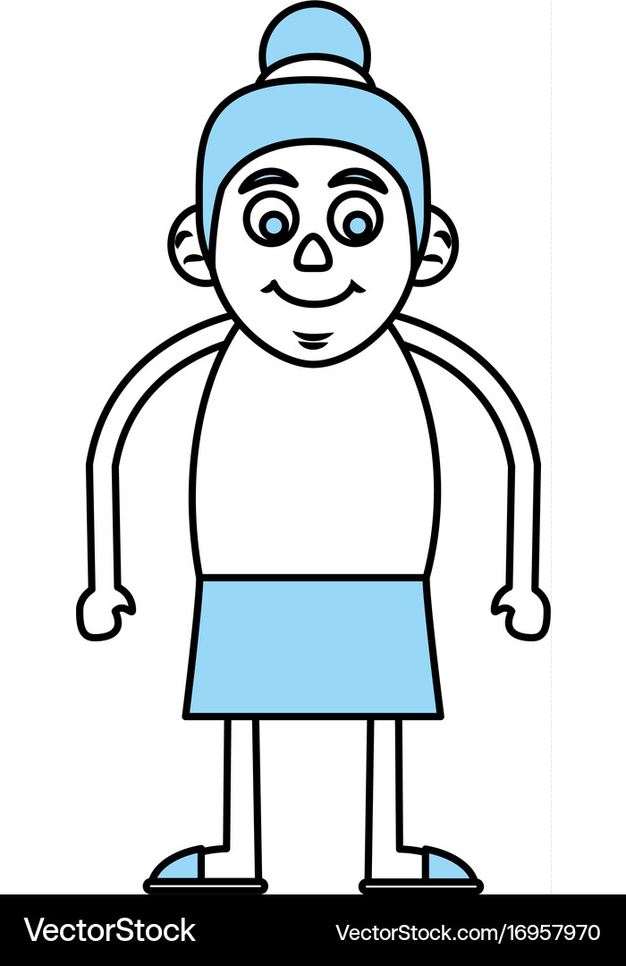 Old woman Royalty Free Vector Image - VectorStock