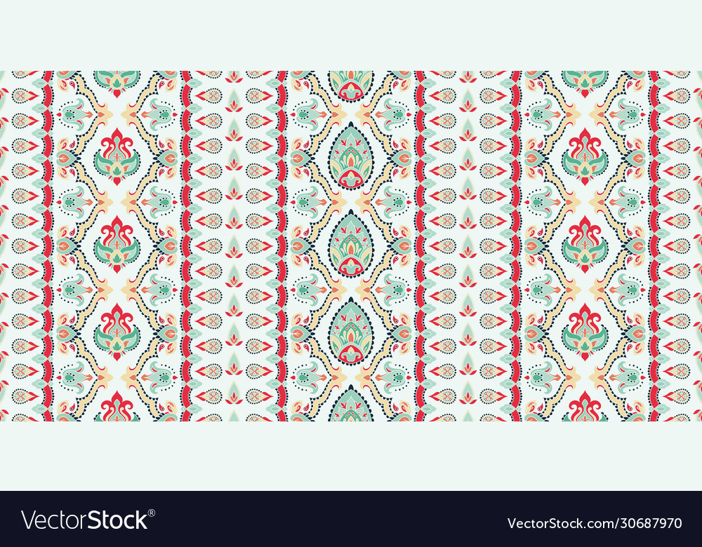 Rectangular seamless boho print design Royalty Free Vector