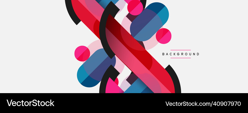 Round geometric shapes lines and circles Vector Image