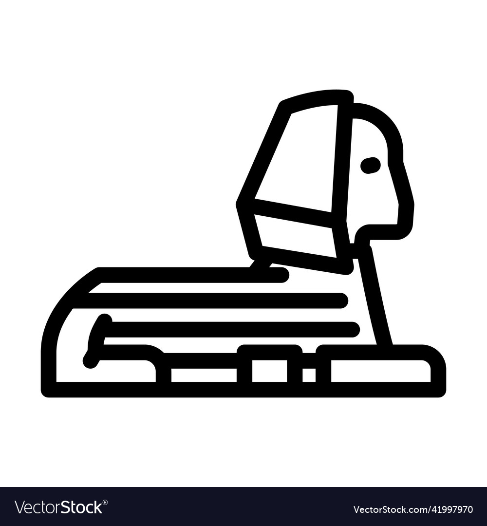 Sphinx egypt monument line icon Royalty Free Vector Image