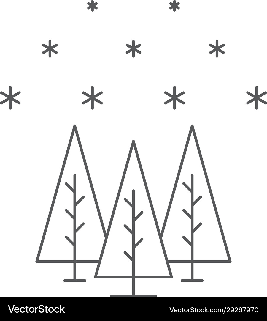 Winter forest with snow icon concept isolated Vector Image