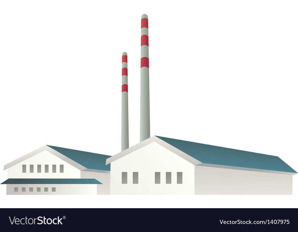 A view of factory Royalty Free Vector Image - VectorStock