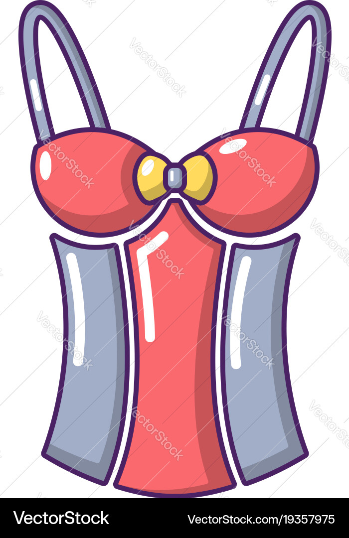 Brassiere top icon cartoon style Royalty Free Vector Image
