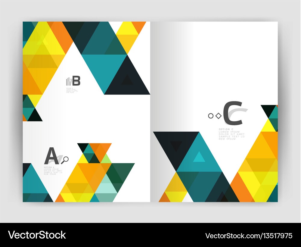 Business brochure or leaflet a4 cover template Vector Image