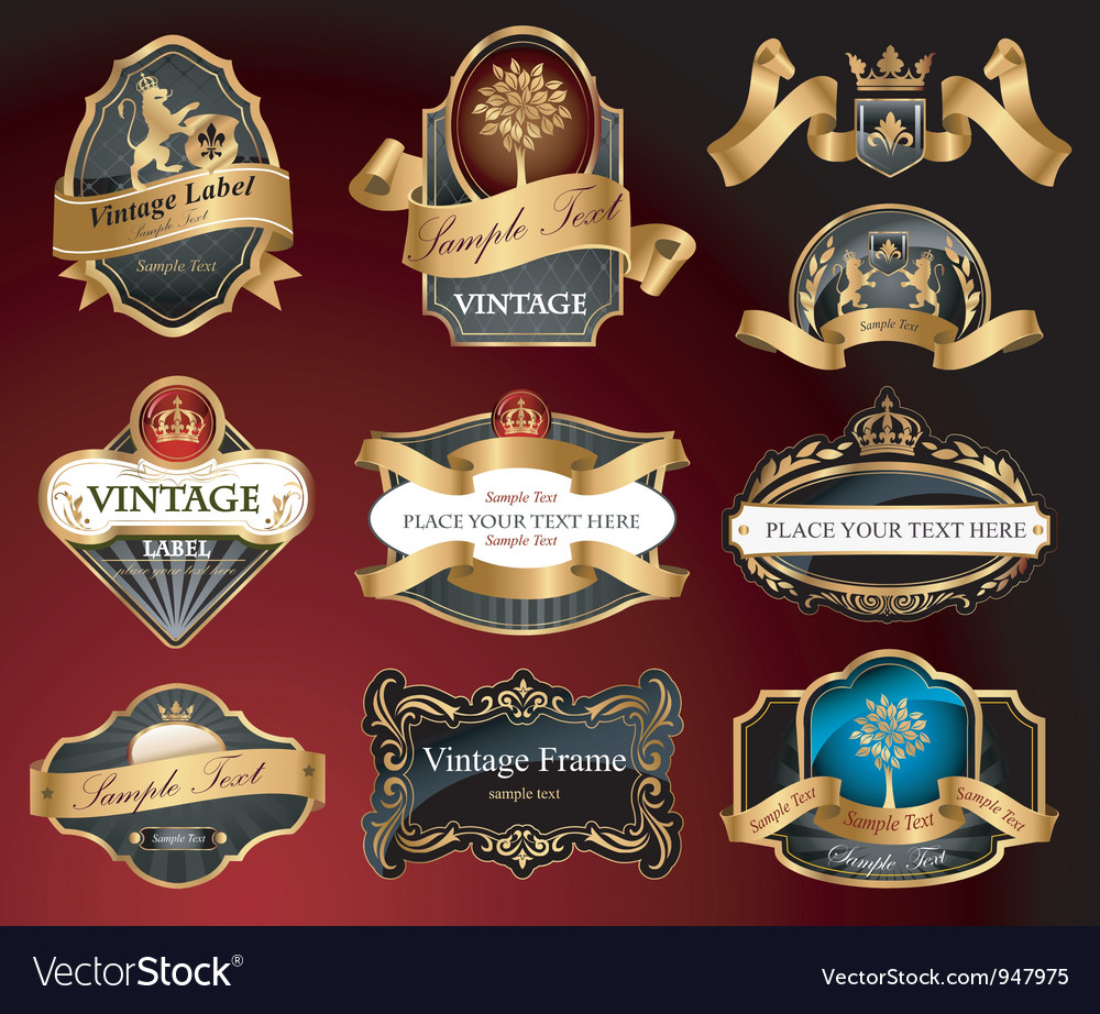 Lables Royalty Free Vector Image - VectorStock