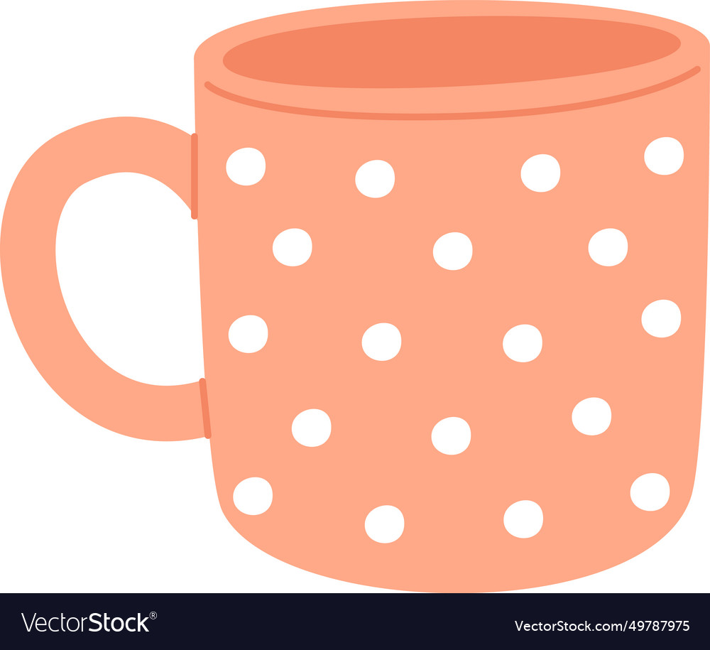 Mug with dotted pattern Royalty Free Vector Image