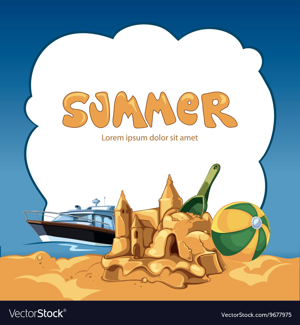 Summer frame Royalty Free Vector Image - VectorStock