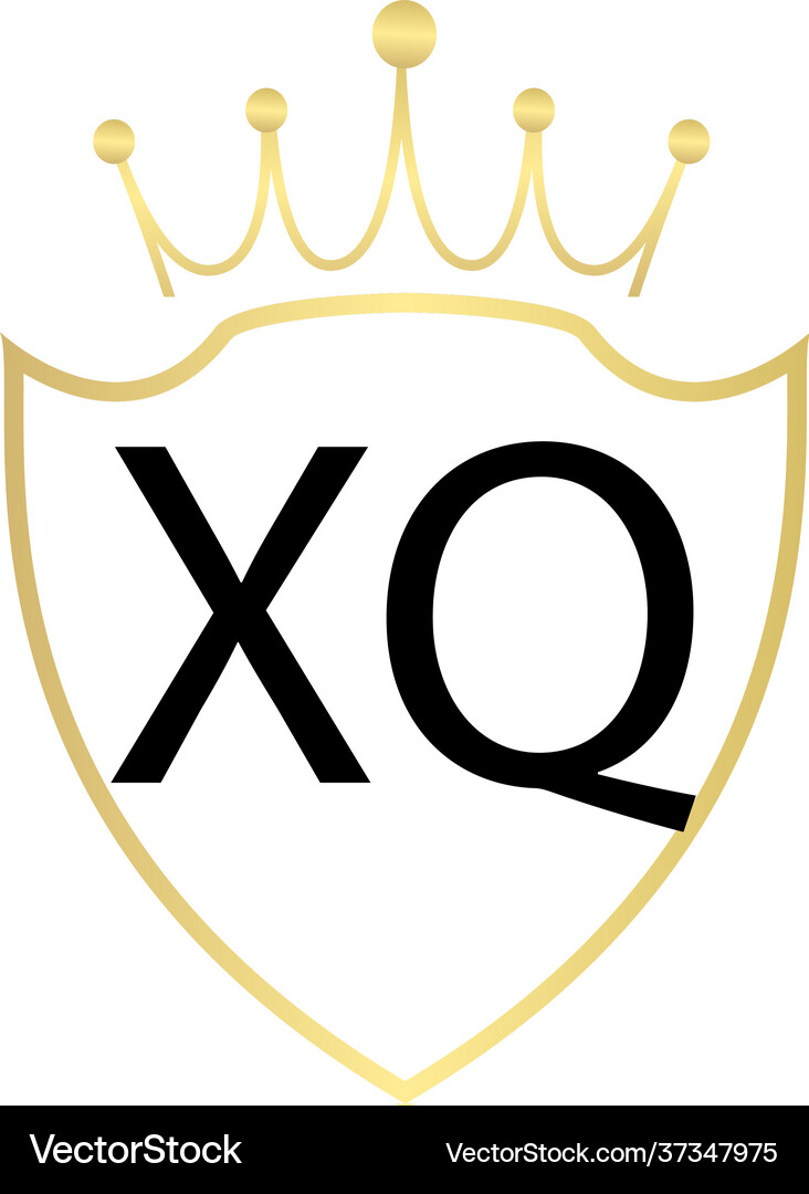 Xq letter logo design with simple style Royalty Free Vector