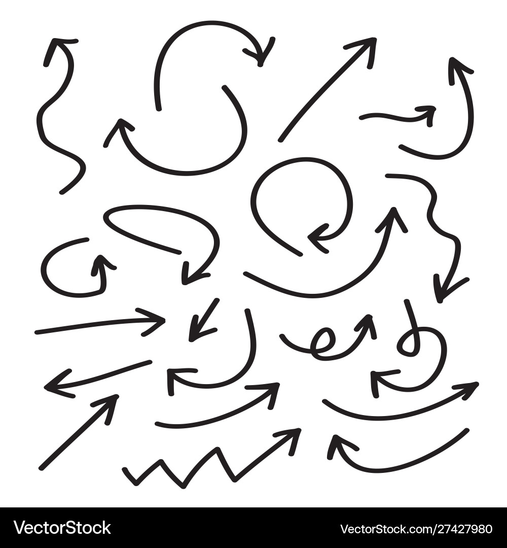Arrow mark icons collection stlylized arrow Vector Image