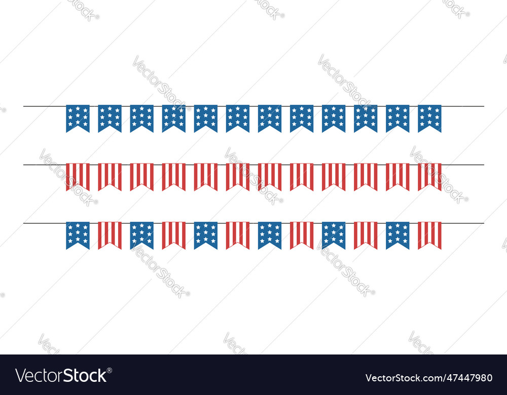 American Flag Bunting Clipart