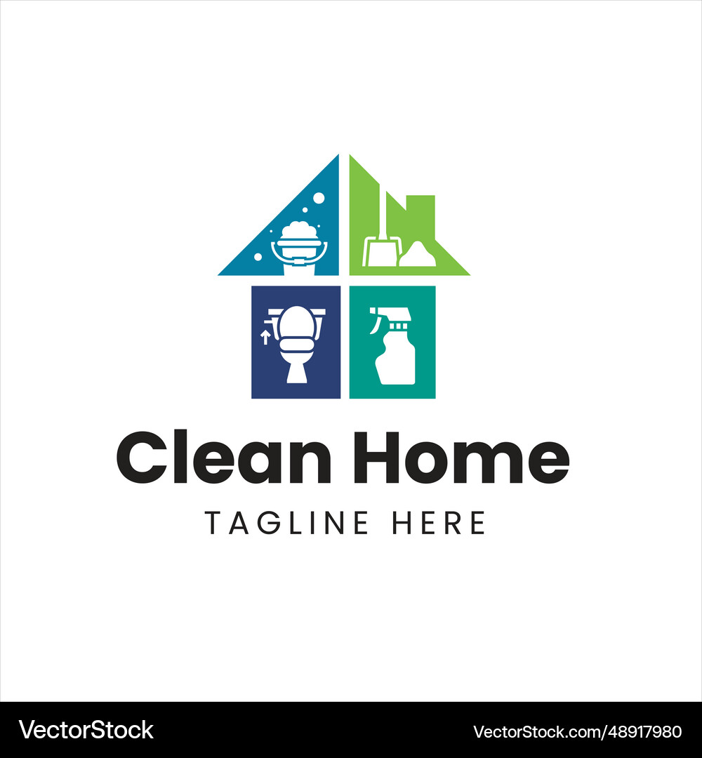 Cleaning service logo design inspiration Vector Image