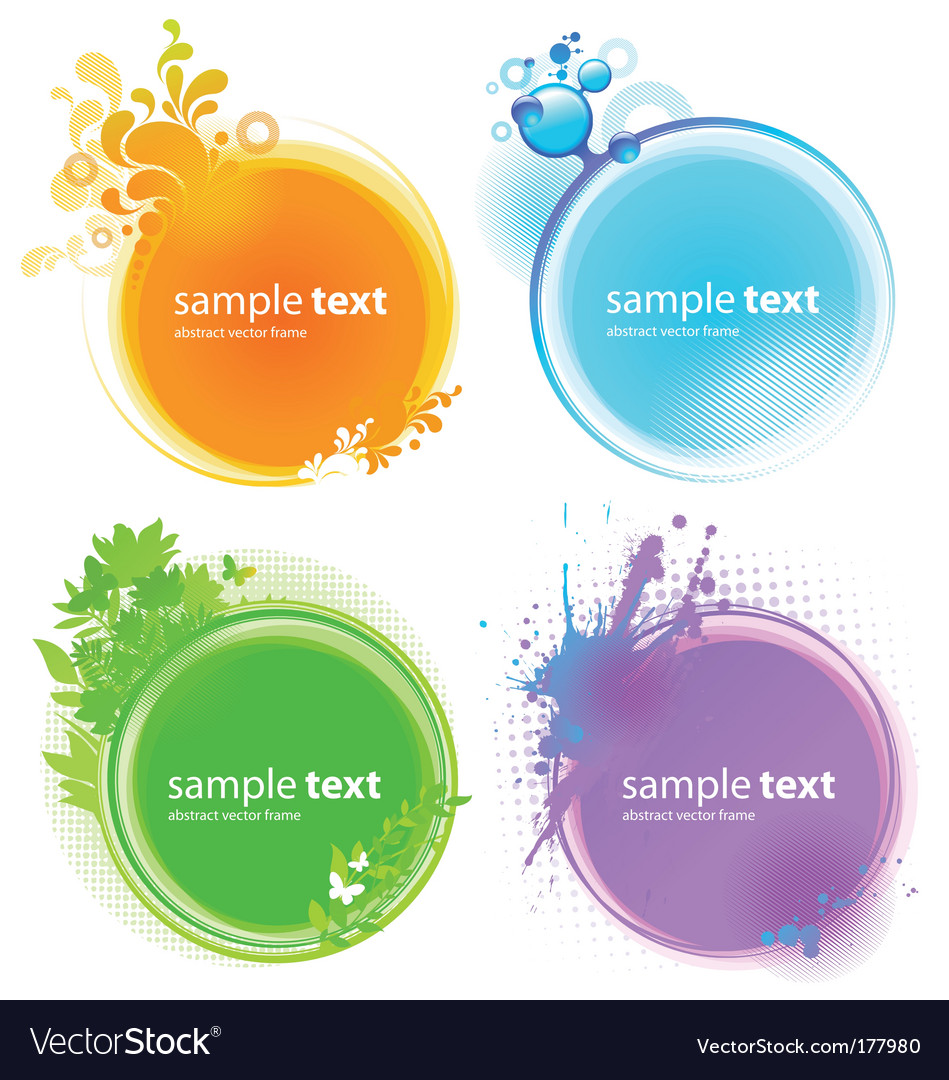 Color round frames Royalty Free Vector Image - VectorStock