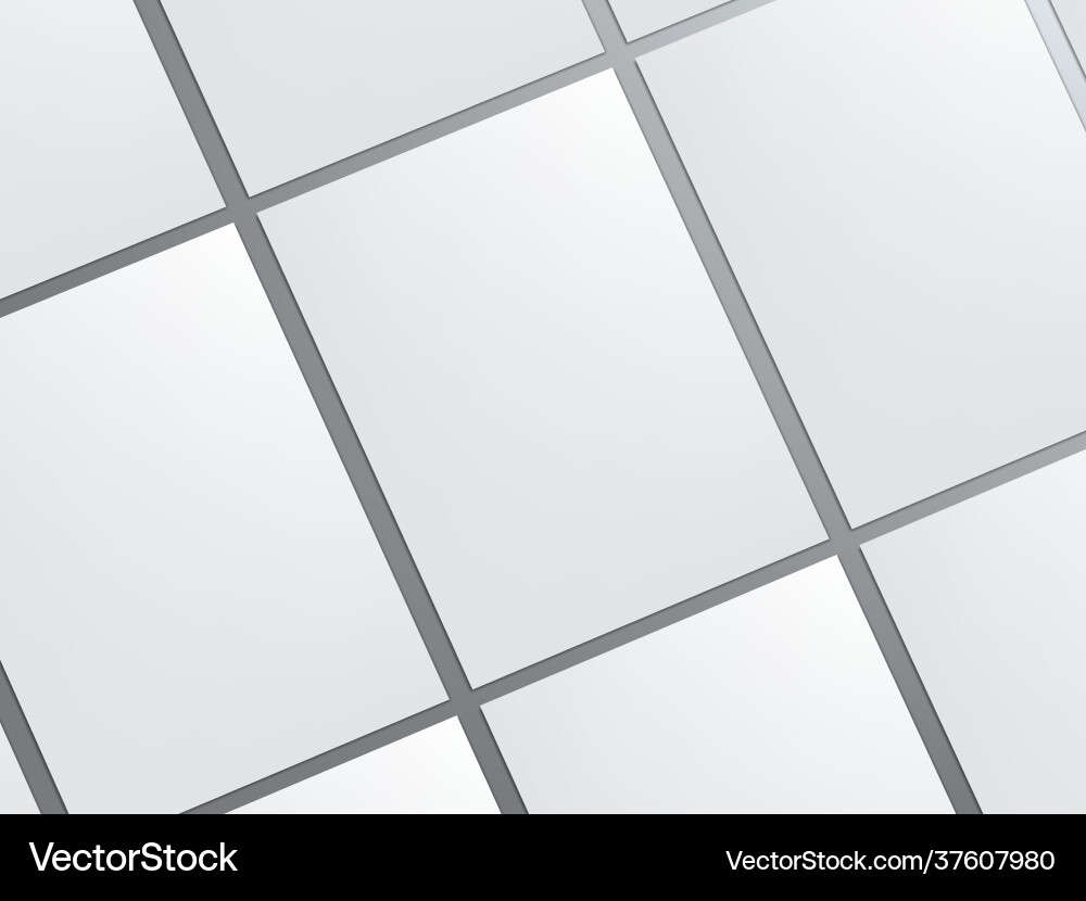 Many blank portrait a4 white paper on gray Vector Image