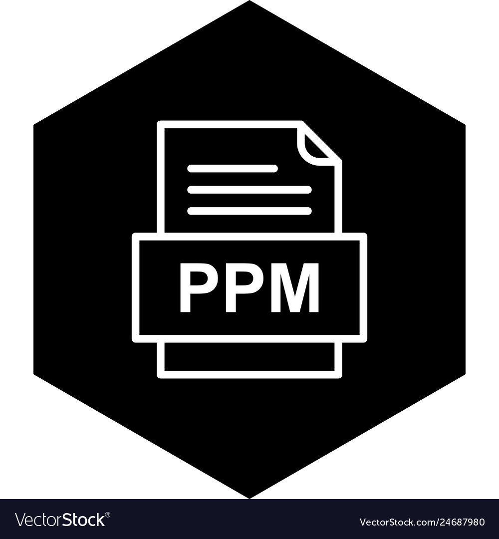 Ppm file document icon Royalty Free Vector Image