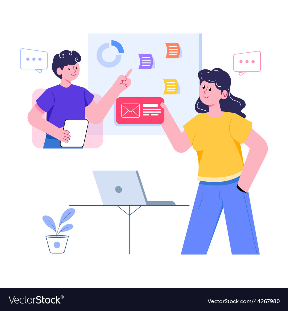 Premium flat design of task management Royalty Free Vector