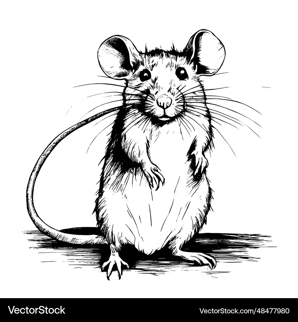 Rat animal for design sketch Royalty Free Vector Image