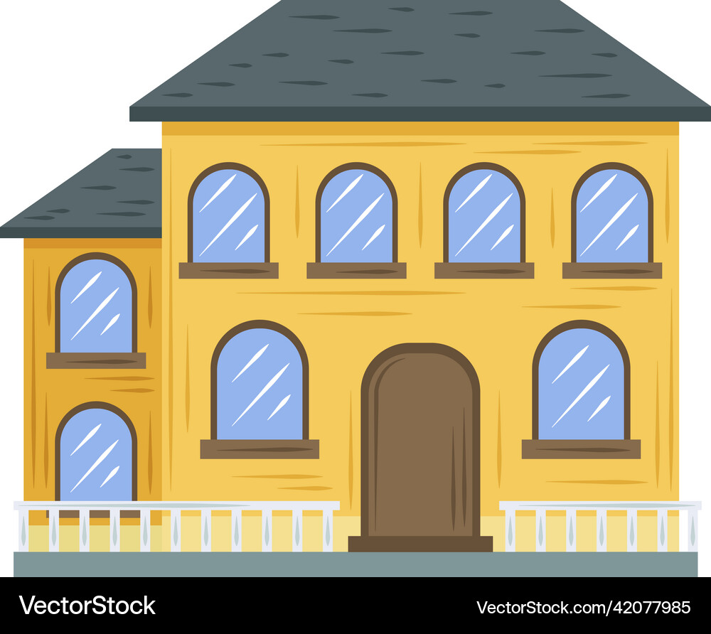 Building residential cartoon Royalty Free Vector Image