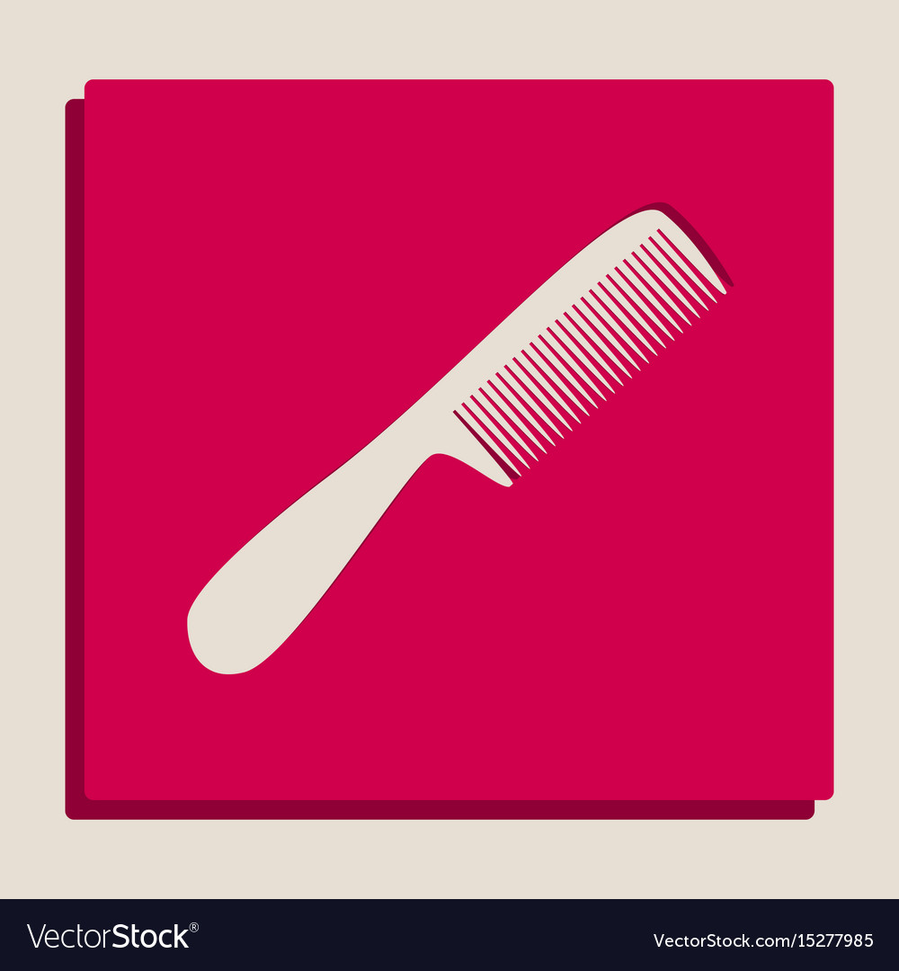 Comb simple sign grayscale version Royalty Free Vector Image