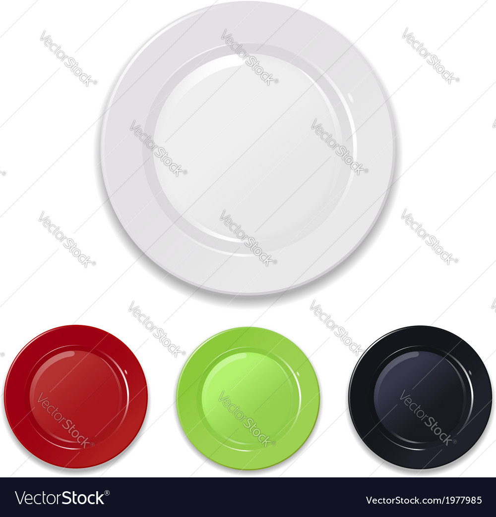 Empty plate Royalty Free Vector Image - VectorStock