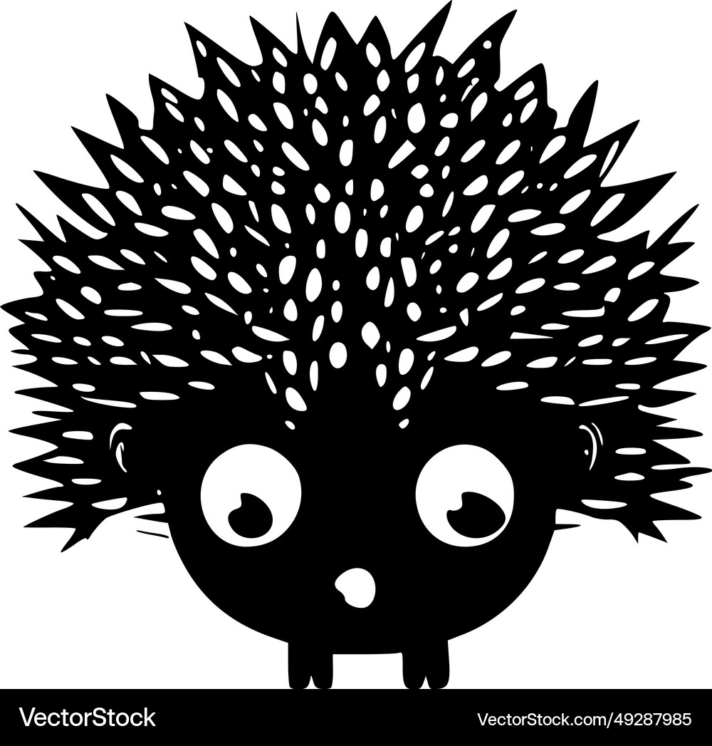 Hedgehog - minimalist and simple silhouette Vector Image