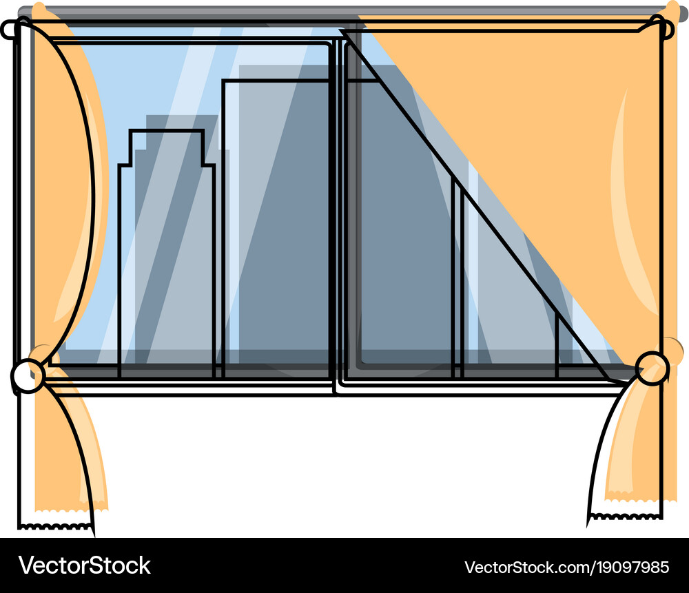 House windows design Royalty Free Vector Image