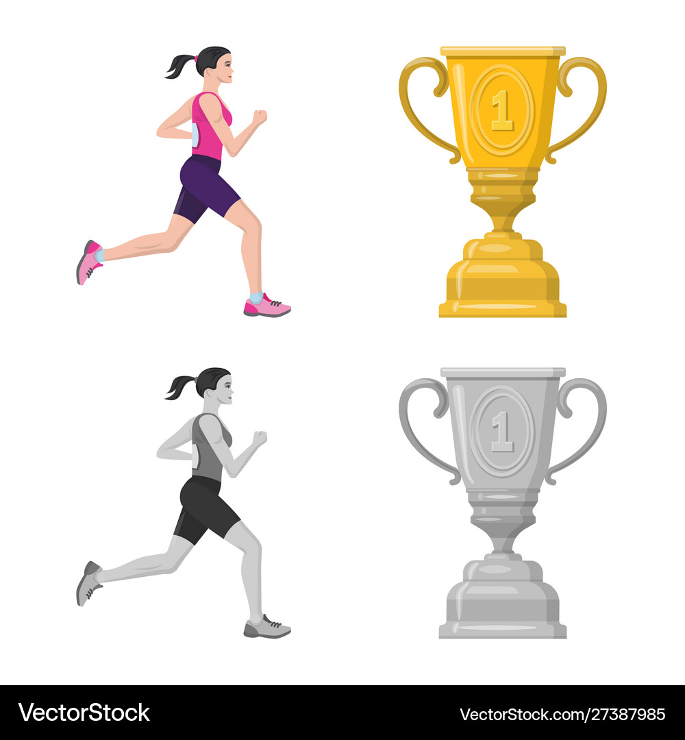 Isolated object sport and winner symbol Royalty Free Vector