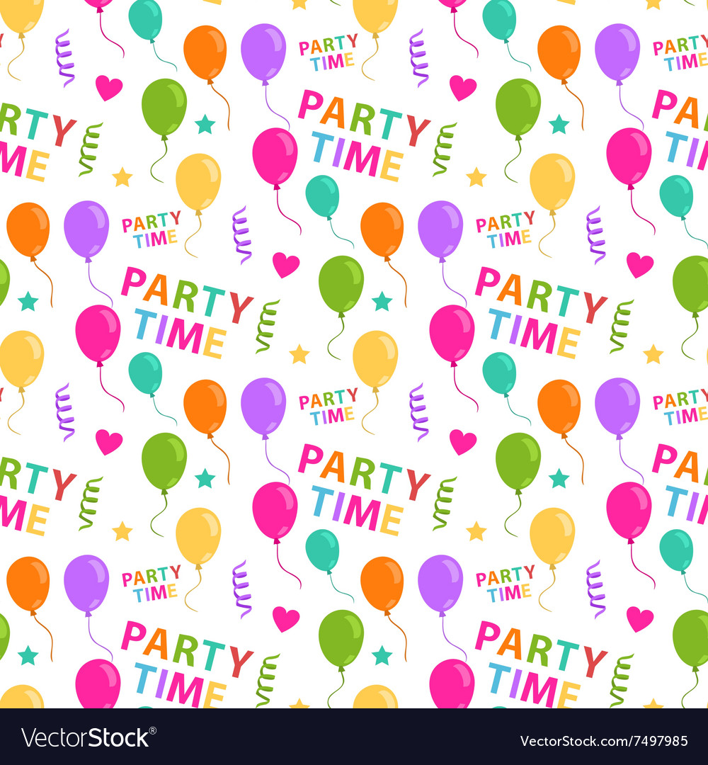 Party pattern seamless Royalty Free Vector Image