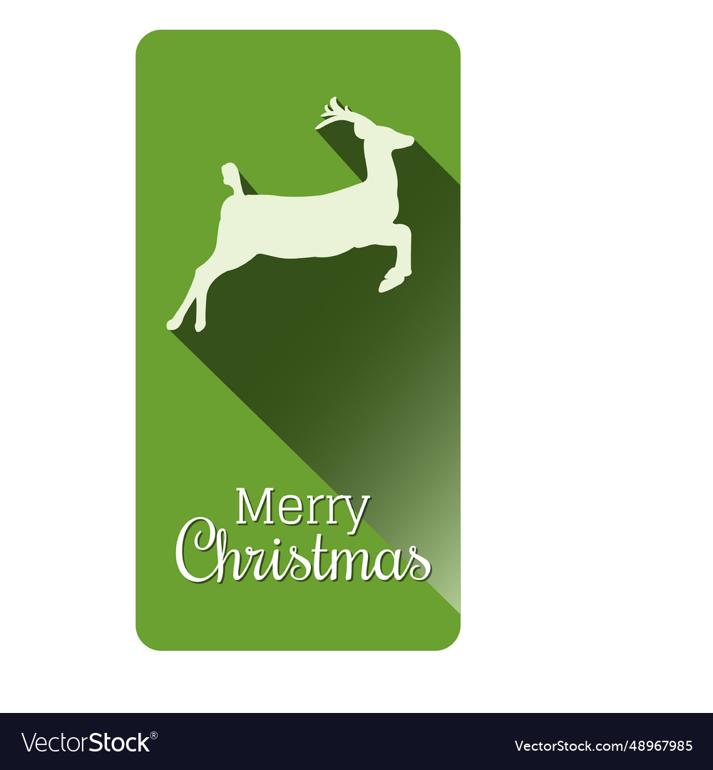 Reindeer christmas label Royalty Free Vector Image