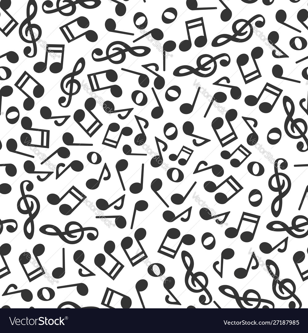 Seamless music notes pattern Royalty Free Vector Image