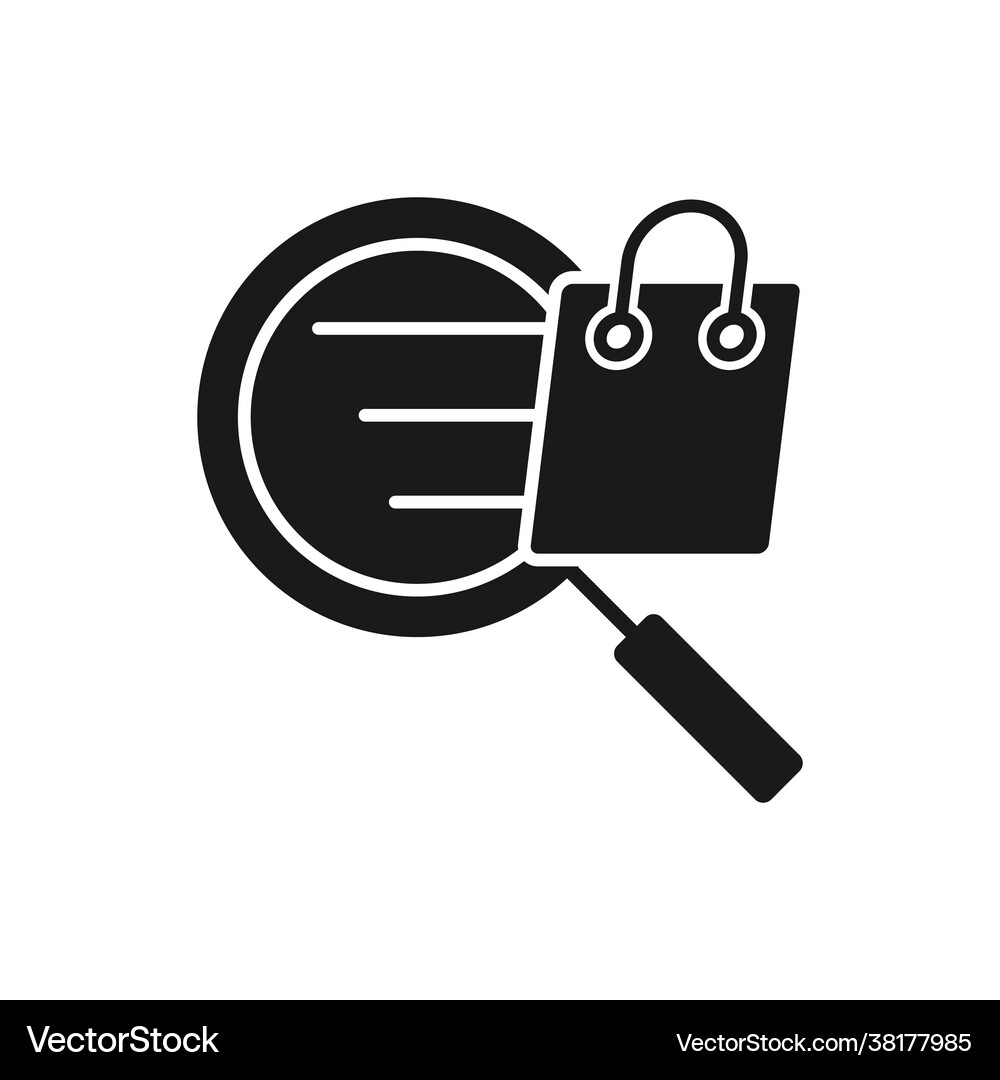 Shopping bag with search icon design Royalty Free Vector