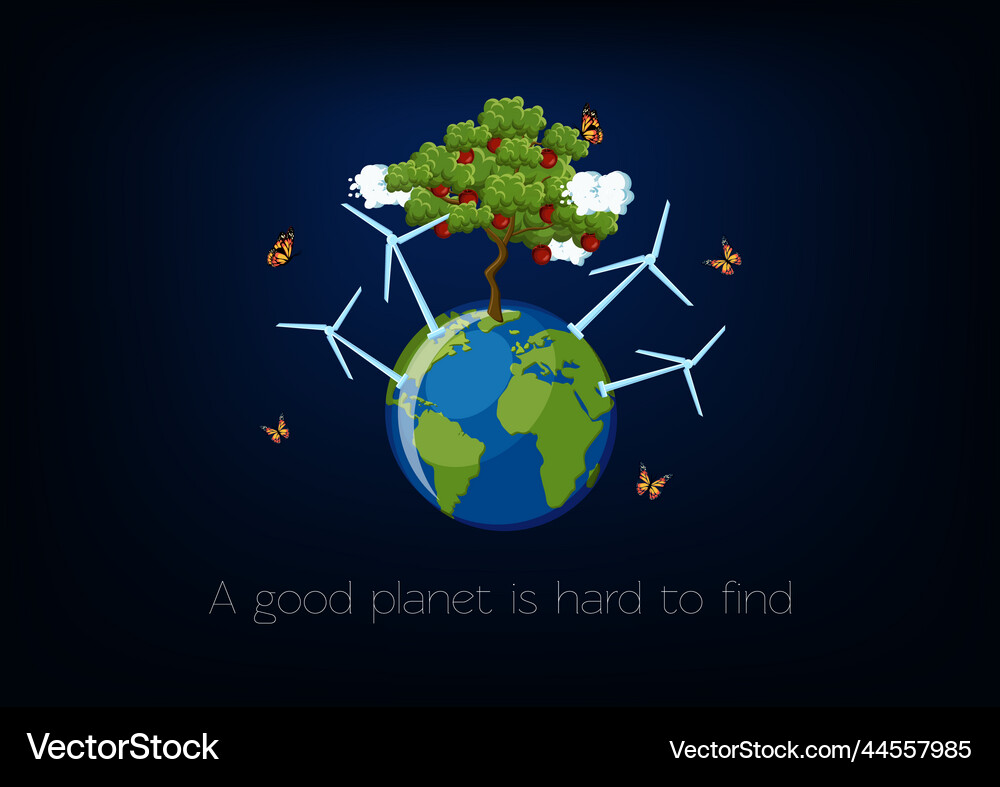 World environment day poster with planet earth Vector Image