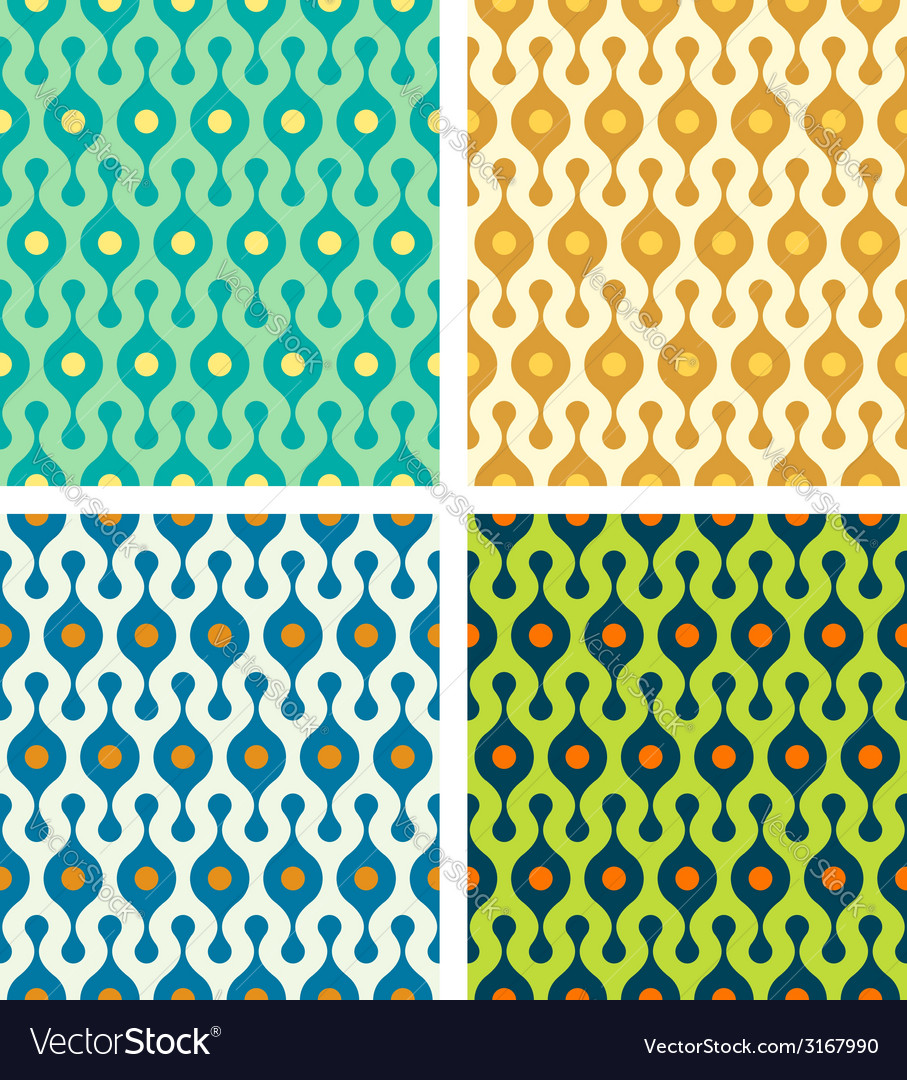 Abstract Seamless Patterns Set Royalty Free Vector Image
