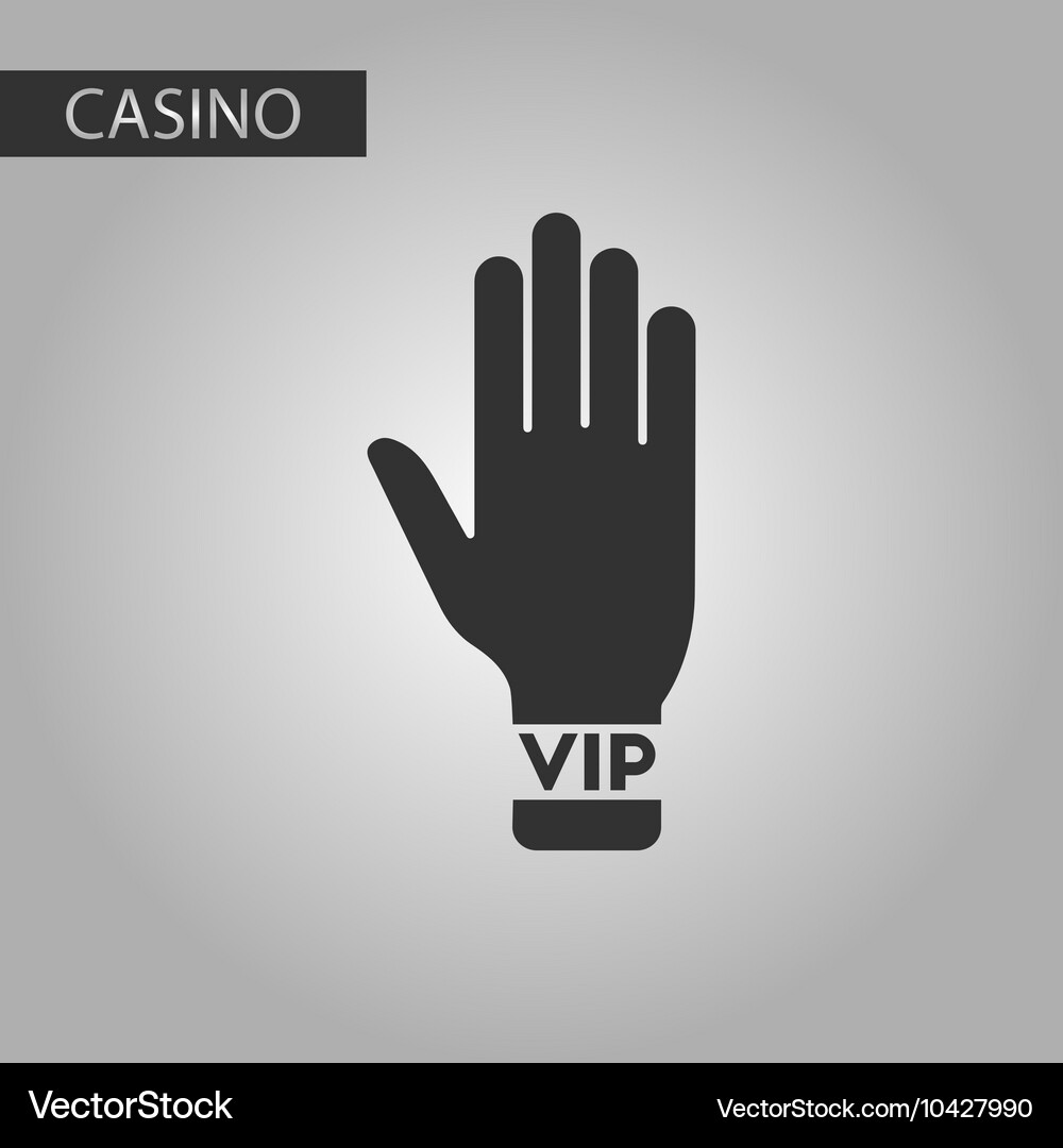 Black and white style hand VIP Royalty Free Vector Image